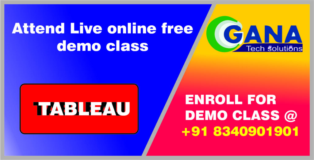 Tableau training in Hyderabad | 8340901901 Ganatech